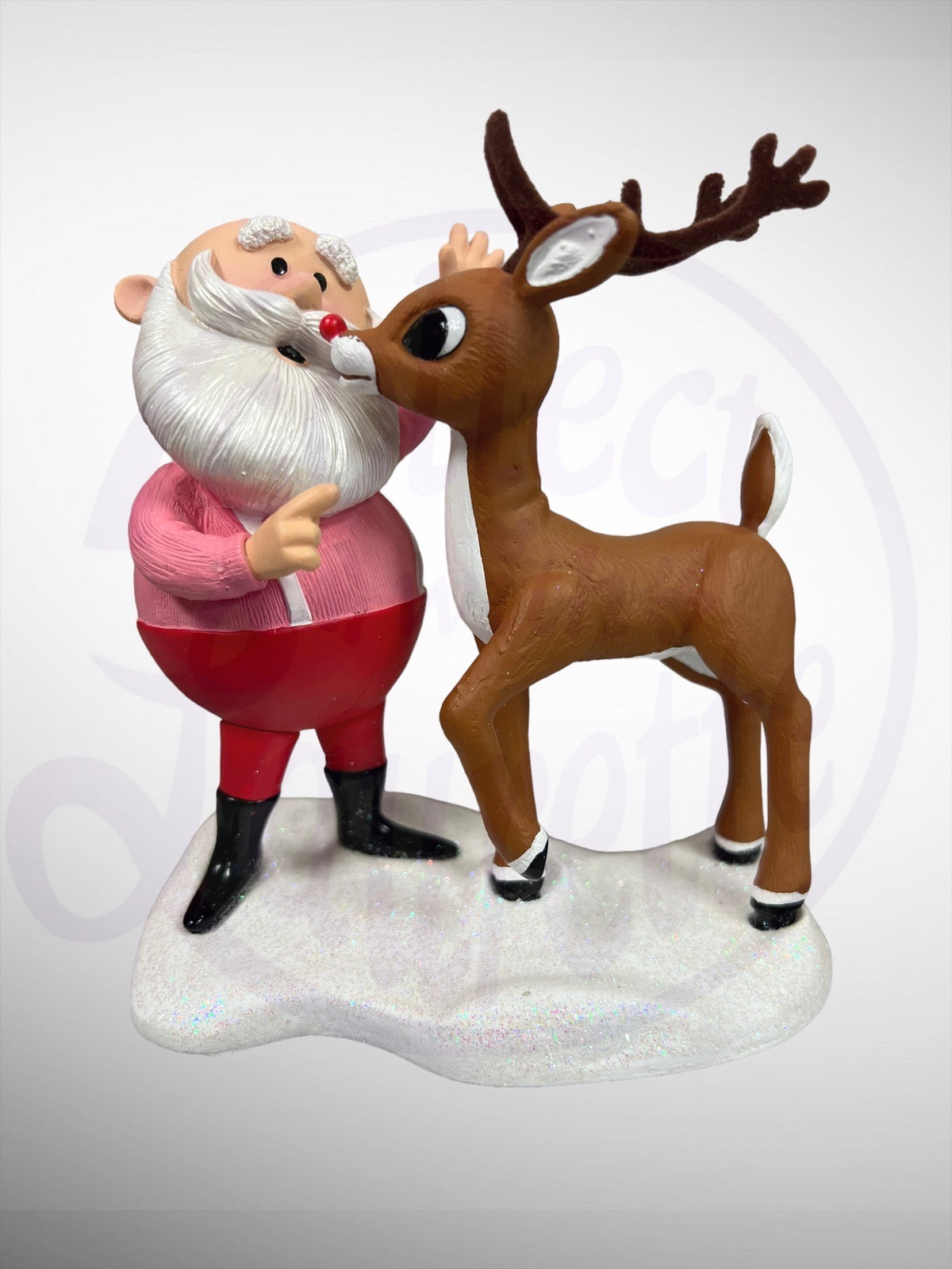 Hallmark Rudolph - Rudolph & Santa 50 Year Anniversary Figurine ...